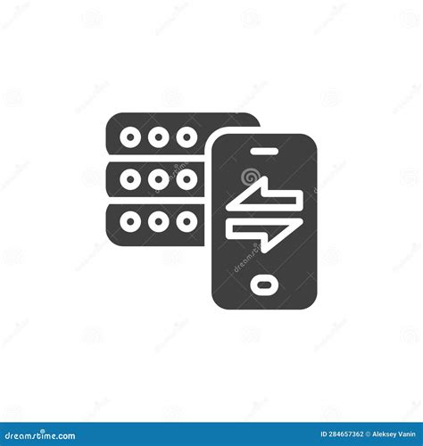 Phone Data Sync Vector Icon Stock Illustration Illustration Of