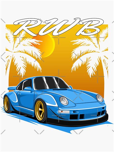 Rwb Blue Concept Sticker By Ryzdesain Redbubble