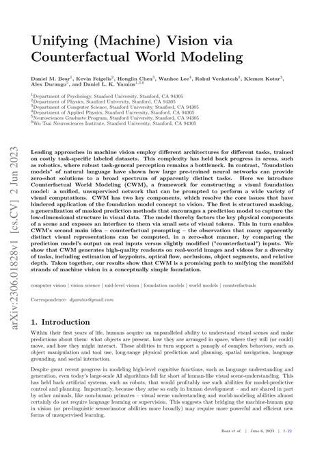 pdf unifying machine vision via counterfactual world modeling