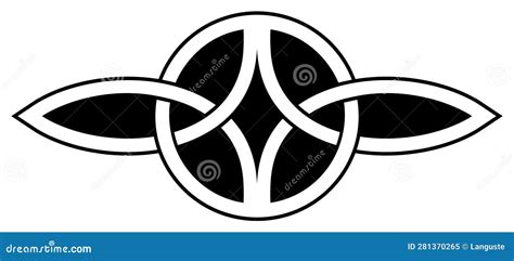 Serch Bythol In Black Contour Celtic Symbol Isolated Background