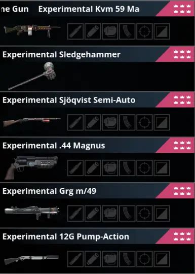 Spawn All Experimental Weapons Even New The New Ones At Generation
