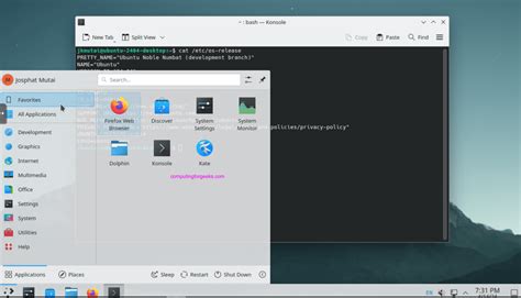 Install KDE Desktop On Ubuntu Noble Numbat ComputingForGeeks