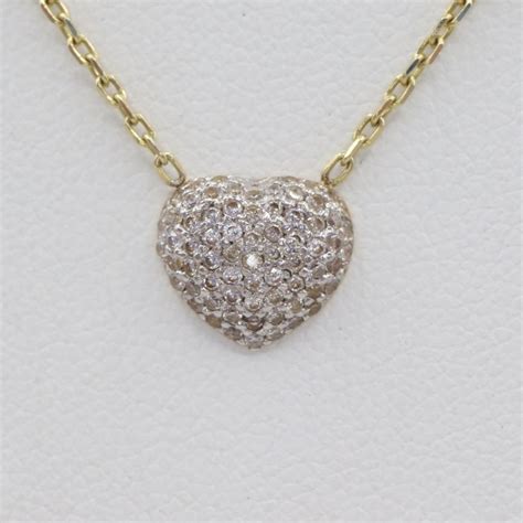 14kt Two Tone Gold Clear Stone Accented Necklace Property Room