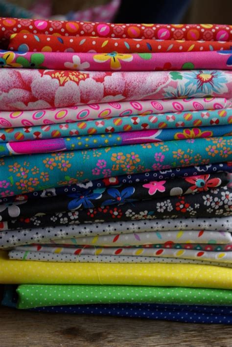 Workshop Fabric Stack Brightly Colored Fabrics