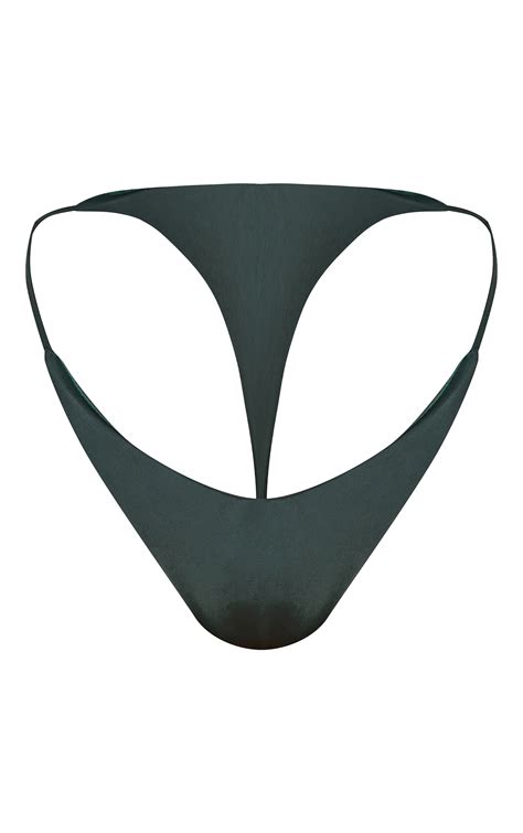 Sea Green String Tanga Bikini Bottoms Swimwear Plt