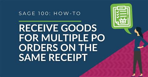 How To Receive Goods For Multiple Purchase Orders On The Same Receipt