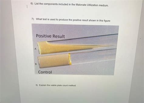 Solved 6 List The Components Included In The Malonate