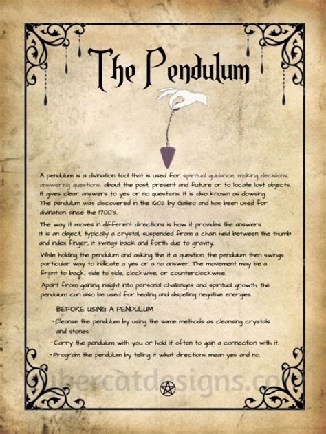 Divination The Pendulum Magick Book Book Of Shadows Wiccan Spell Book