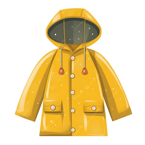 Rain Coat Clipart Lanshulan Women Yellow Raincoat