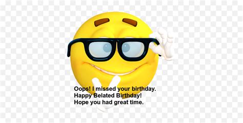 Happy Belated Birthday Emoticon