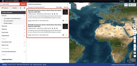 Search Order And Customize Nsidc Daac Data With Nasa Earthdata Search National Snow And Ice