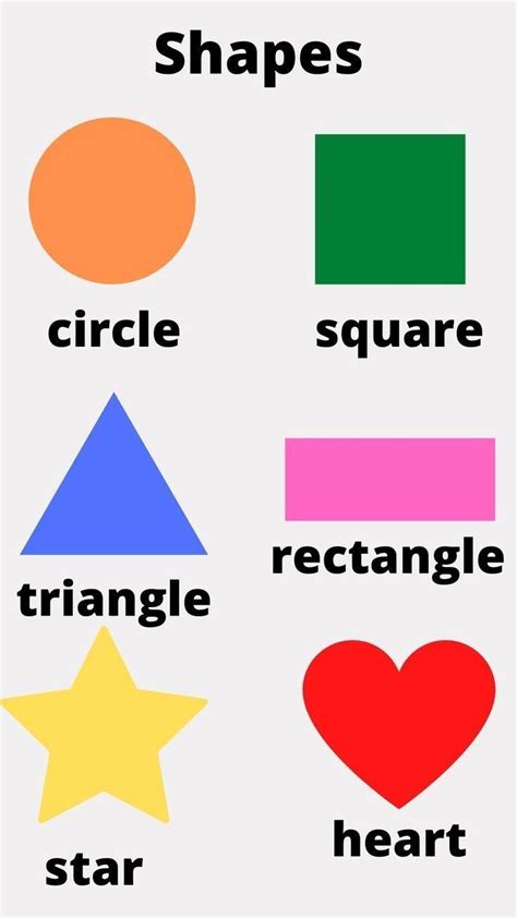 Shapes Circle Square Triangle Rectangle Heart Star Shapes