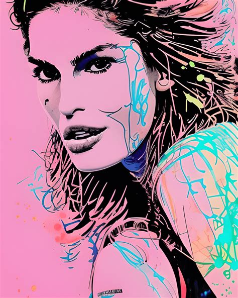 Cindy Crawford Tennis Outfit Close Up · Creative Fabrica