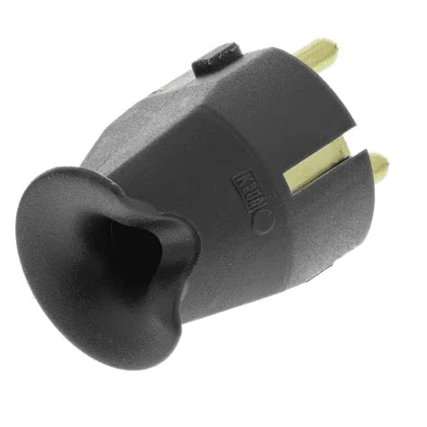 Male Schuko Plug 16a Cable Mount Kloof Lawnmower Centre