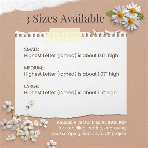 Hebrew Alphabet Stencil Set Vector File For Cutting Engraving Circut Craft 3d Printers Hebrew