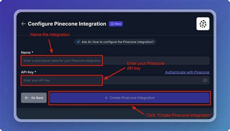 configuring pinecone vector database connector vectorize docs