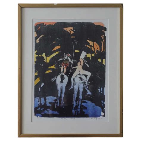 Bata Mihailović Horisont Color Lithography 1976 Framed For Sale At 1stdibs