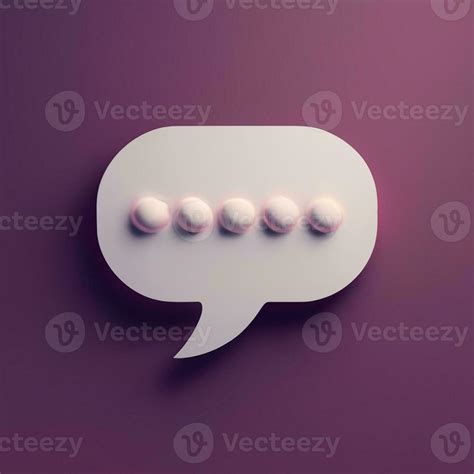 3d Illustration Speech Bubble Cute Color Conversation Bubble Symbol