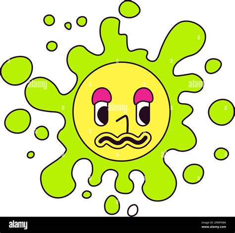 Fictional Character Resembling To Sun Isolated Colorful Personage Or