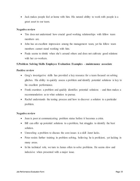 Maintenance Associate Performance Appraisal Docx