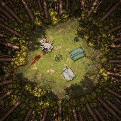 Forest Clearing Map For Tabletop Rpgs