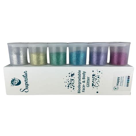 Superstar Biodegradable Loose Fine Glitter Biodegradable Happy Six