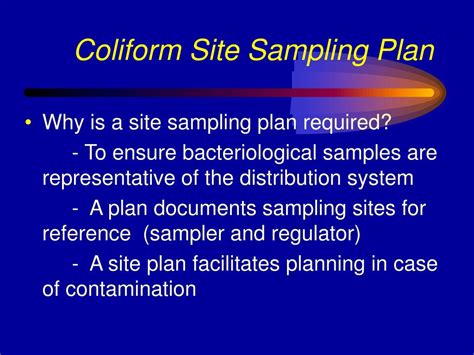 Ppt Coliform Site Sampling Plan Powerpoint Presentation Free