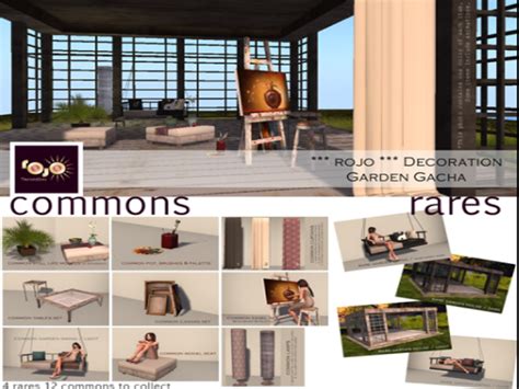 Second Life Marketplace Rojo Garden Gacha Box Canvas Stack