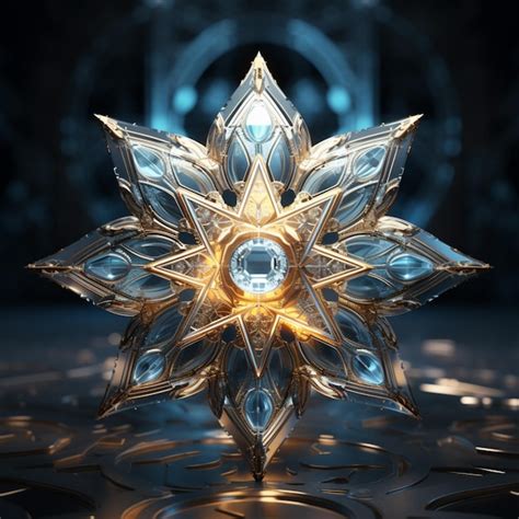 Premium Ai Image A Beautiful 3d Star Shaped Render With Light Effects