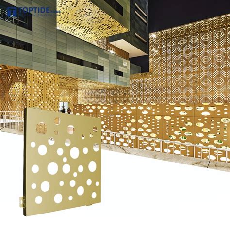Outdoor Modern Decorative Ceiling Panel Laser Cutting Perforated