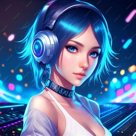 Anime Dj Girl Portrait Images With Ai Generated Premium Ai Generated