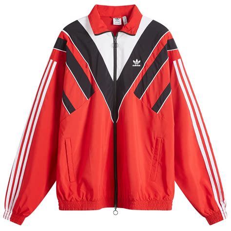 Adidas Rasant Oversized Zip Off Track Top Collegiate Red End Gb