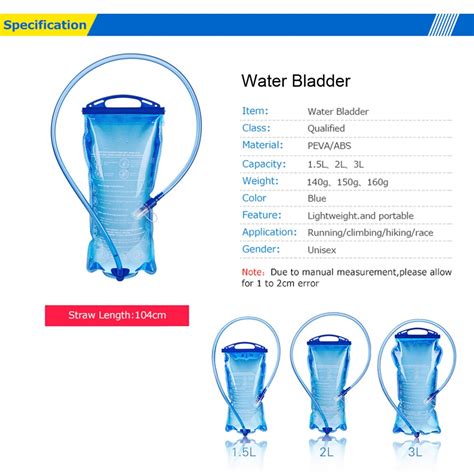 Hydration Bladder 15 2 3 Litre Leak Proof Wate Vicedeal