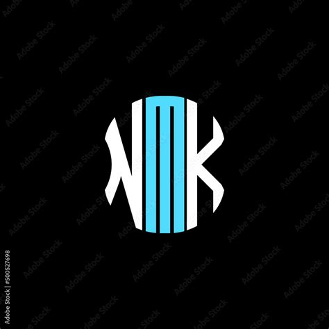 Nmk Letter Logo Creative Design With Vector Graphic Stock Vector