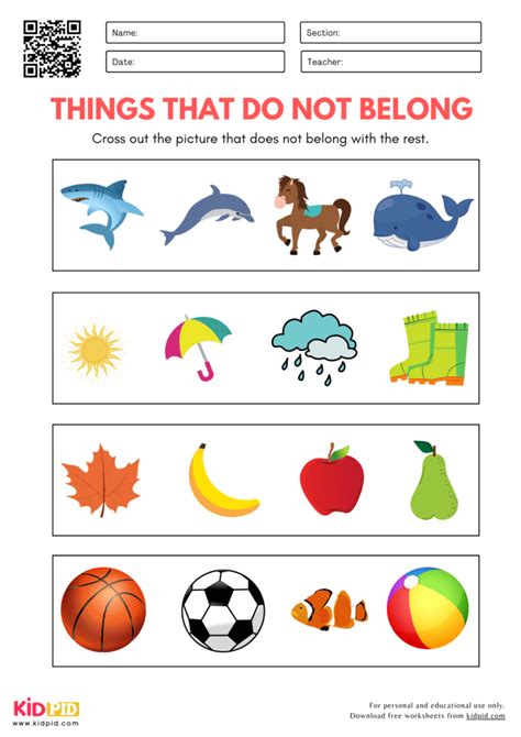 Which One Does Not Belong Worksheet Omtex Classes Things That Do Not