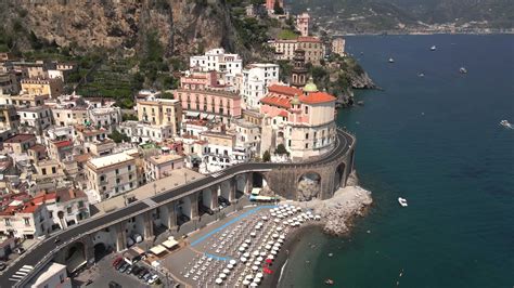 Atrani Amalfi Coast Italy By Drone 2 26769707 Stock Video At Vecteezy