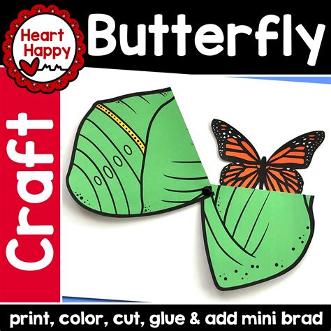 Monarch Butterfly With Chrysalis Craft Spring Craft Butterfly Life