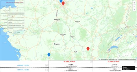 distance matrix avoid codesandbox