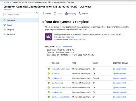 private network quickstart on azure pantheon