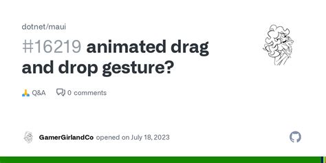 Animated Drag And Drop Gesture · Dotnet Maui · Discussion 16219 · Github