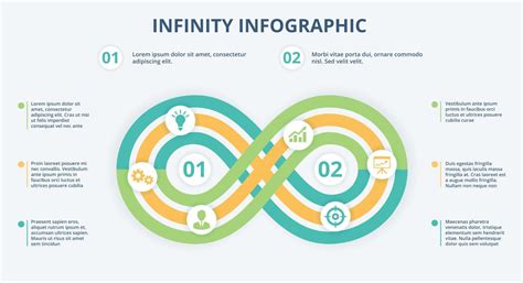 Infinity Infographic Loop Timeline Diagram 2 Steps Or Options Chart