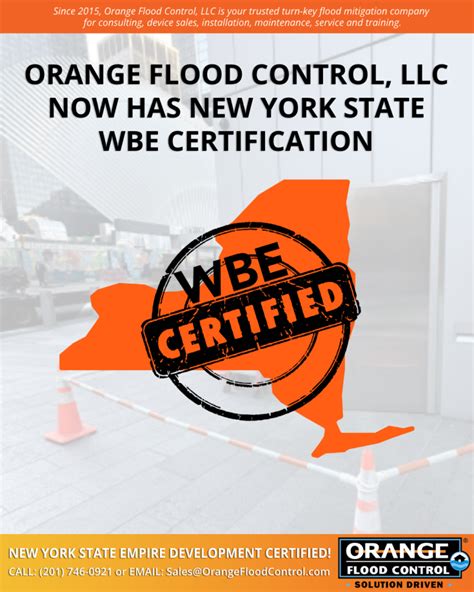 Orange Flood Control Wbe Certification