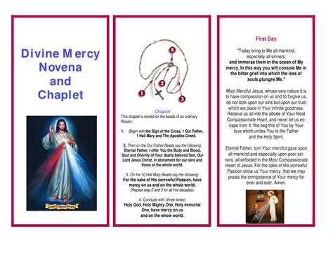 Divine Mercy Novena And Chaplet First Day Download Free Pdf Mercy Religious Belief And