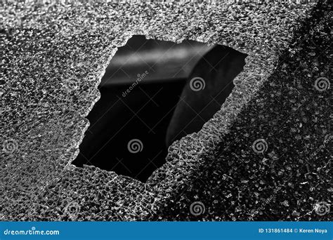 A Black And White Abstract Object Consisting Of Glass Details Stock