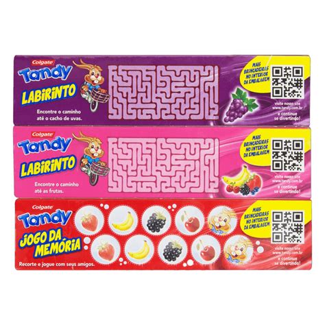 Kit Gel Dental Infantil Sabor Morango Tutti Frutti E Uva Colgate Tandy 50g Cada Leve 3 Pague 2