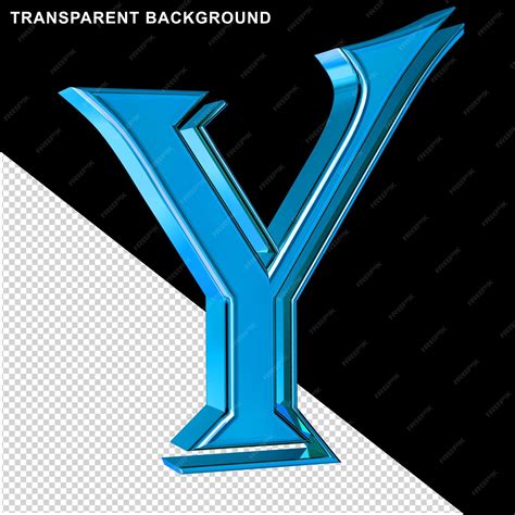 Premium Psd Blue Letter Y