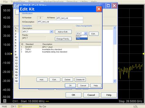 how do i define my focus calibration kit in my pna pna x focus