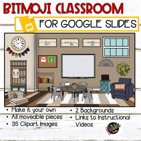 Bitmoji Classroom Bitmoji Template Digital Classroom Etsy