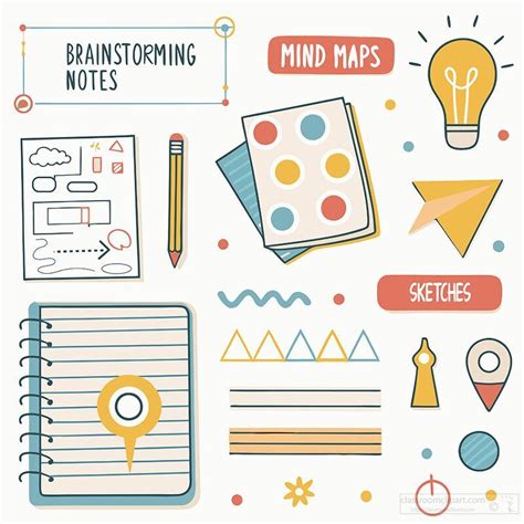 Education Clipart Brainstorming Notes And Mind Maps