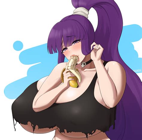 Rule 34 1girls Banana Big Breasts Black Tank Top Blowjob Gesture